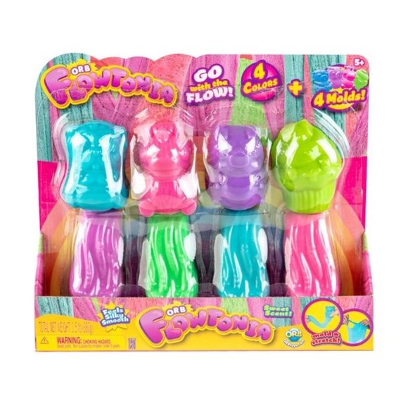 Orb | Toys | Nib Orb Flowtonia Moldable Slime With Molds 4 Pack | Poshmark